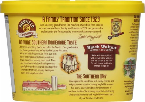 Mayfield Creamery Premium Black Walnut Ice Cream 1 5 Quart Frys