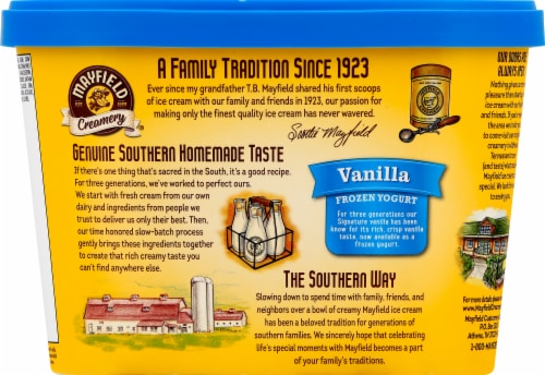 Mayfield Creamery Vanilla Low Fat Frozen Yogurt 1 5 Qt Kroger