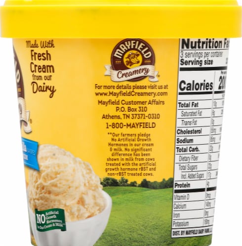 Mayfield Creamery Homemade Vanilla Flavored Premium Ice Cream 1 Pt
