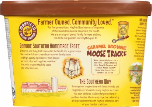 Mayfield Moose Tracks Caramel Brownie Ice Cream 1 5 Qt Kroger
