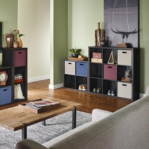 ClosetMaid 9 Cube Storage Shelf Bookshelf Home Organizer with Back Panel Black 1 Piece Fred Meyer
