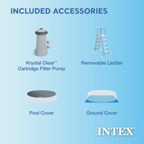 Intex 26175EH 18' x 48 Inflatable Round Outdoor Above Ground Swimming ... Intex 26175EH 18' x 48 Inflatable Round Outdoor Above Ground Swimming ...