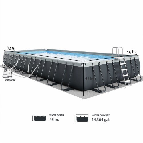 Intex 32' x 16' x 52 Rectangular Ultra XTR Frame Above Ground Swimming ... Intex 32' x 16' x 52 Rectangular Ultra XTR Frame Above Ground Swimming ...