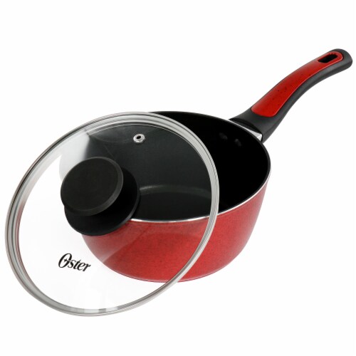 Oster Claybon 7 Piece Non Stick Aluminum Cookware Set In Red One Size