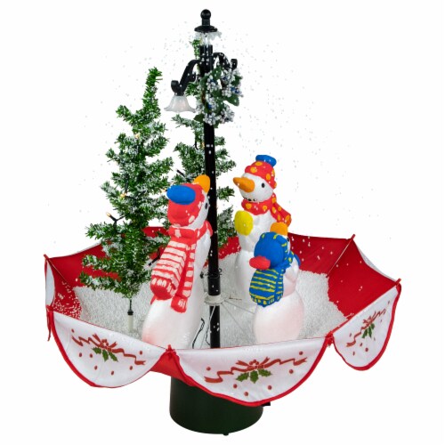 Northlight 30 Musical Lighted Snowing Snowman Family in Umbrella Base ... Northlight 30 Musical Lighted Snowing Snowman Family in Umbrella Base ...