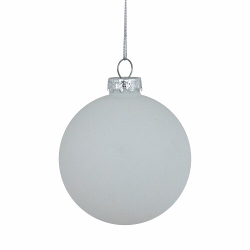 Northlight 4ct Matte White Christmas Tree Glass Ball Ornaments 3 41 each Fry s Food Stores