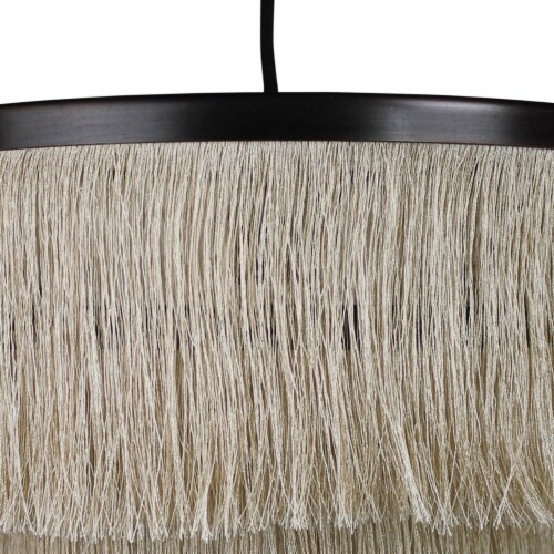 14 Inch Modern Pendant Chandelier, 2 Tiered Hanging Fabric 14 Inch Modern Pendant Chandelier, 2 Tiered Hanging Fabric