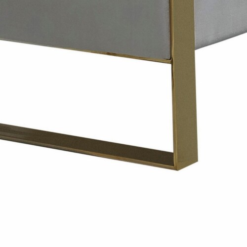 34 Inch Button Tufted Accent Chair, U Metal Frame, Smooth Gray And Gold ... 34 Inch Button Tufted Accent Chair, U Metal Frame, Smooth Gray And Gold ...