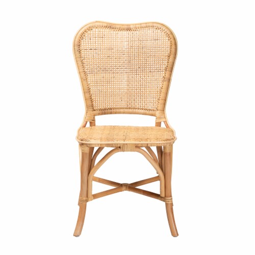 Bali And Pari Irene Modern Bohemian Natural Rattan Dining Chair One Size