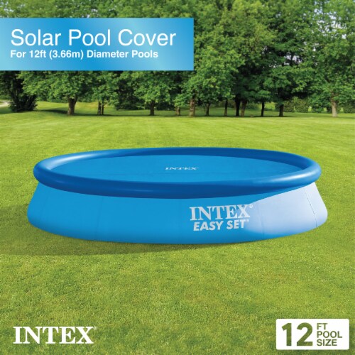 Intex Swimming Pool Solar Tarp Bundled w/ Metal Frame Above Ground ... Intex Swimming Pool Solar Tarp Bundled w/ Metal Frame Above Ground ...