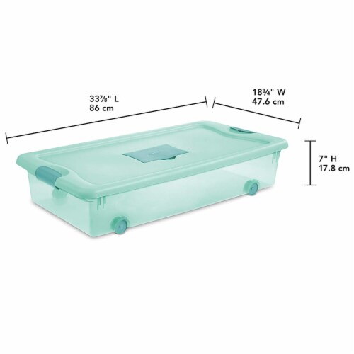 Sterilite 56 Quart Wheeled Fresh Scent Storage Container Box With Lid