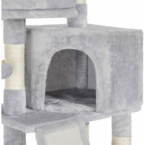 Feandrea 45in Plush Perches Cat Tree Tower Condo W Scratching Posts