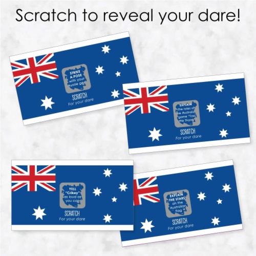 Big Dot Of Happiness Australia Day Gday Mate Aussie Party Game Scratch