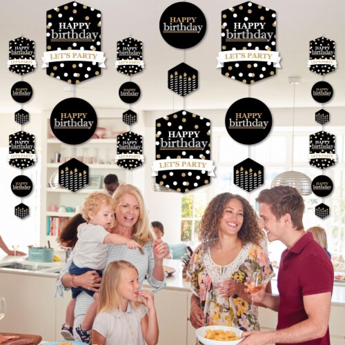 Big Dot Of Happiness Adult Happy Birthday Gold Birthday Party Hanging