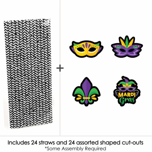 Big Dot Of Happiness Colorful Mardi Gras Mask Masquerade Party
