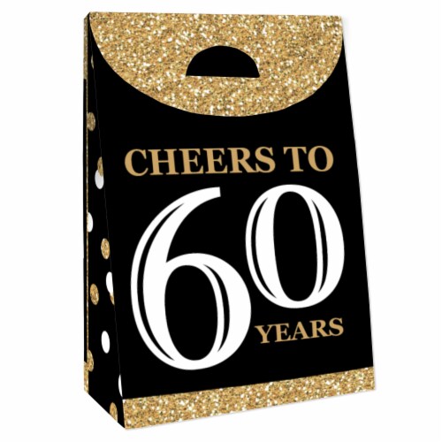 Big Dot Of Happiness Adult 60th Birthday Gold T Favor Bags Party