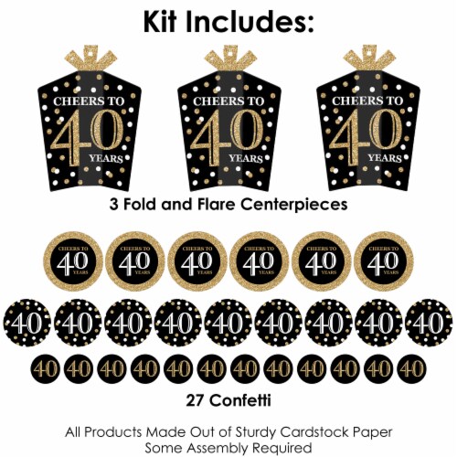 Big Dot Of Happiness Adult 40th Birthday Party Confetti Terrific Table
