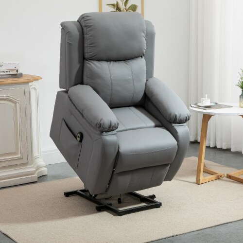 Grey leather riser recliner chair store