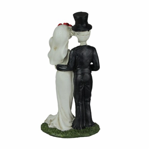 Love Eternal Skeleton Bride Groom Couple Figurine Wedding Decor Resin