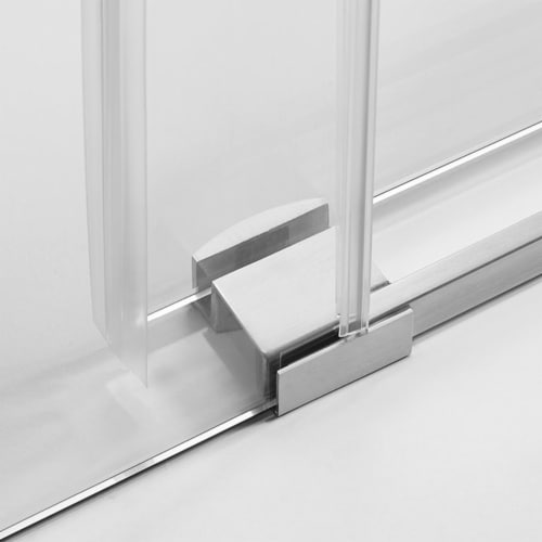 Serene Valley 60 X 74 Big Roller Frameless Sliding Shower Door Brushed
