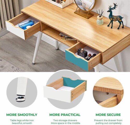GreenForest Computer Desk Home Office Writing Small Desk Oak 47 1 Fred Meyer