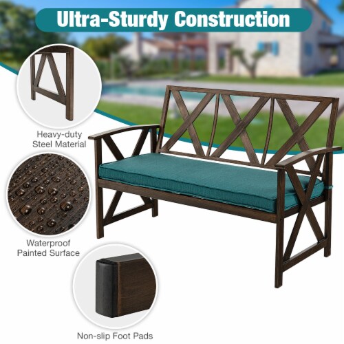Outdoor padded bench store