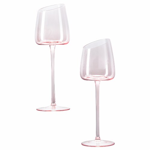 Ventray French Style Pink Crystal Wine Glasses Set Of 2 2 Sets Kroger
