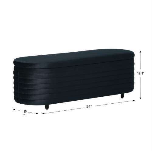 Westintrends 54 Mid Century Modern Upholstered Velvet Tufted Oval