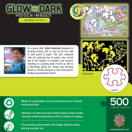 MasterPieces® Glow in the Dark Hidden Images™ Unicorn Retreat Puzzle ... MasterPieces® Glow in the Dark Hidden Images™ Unicorn Retreat Puzzle ...