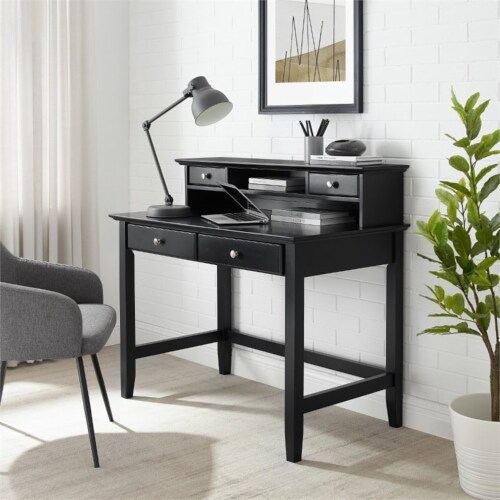 Crosley campbell white writing desk store