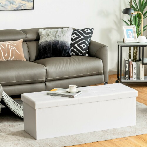 Slickblue 45 Inches Large Folding Ottoman Storage Seat 1 unit Mariano s