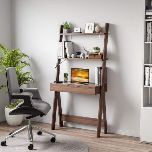 Slickblue Ladder Shelf Desk with Countertop Drawer and Anti Toppling Device 1 Units Fry s Food Stores