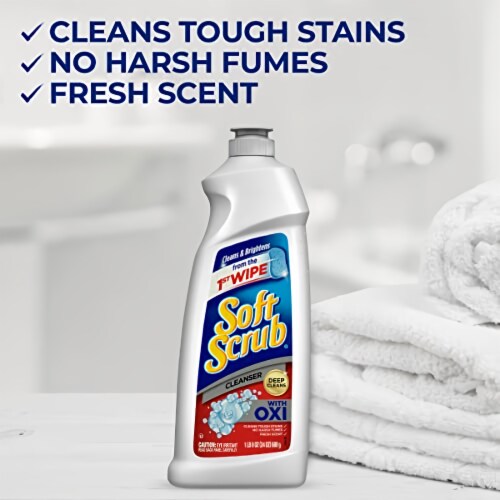 Soft Scrub Multi Purpose Cleanser With Oxi Surface Cleaner 24oz Pack