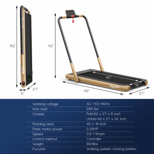 SuperFit 2.25HP 2-in-1 Folding Under Desk Treadmill W/Remote Control ... SuperFit 2.25HP 2-in-1 Folding Under Desk Treadmill W/Remote Control ...