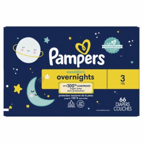 Pampers Swaddlers Overnight Diapers Size 3 66 Diapers Fred Meyer
