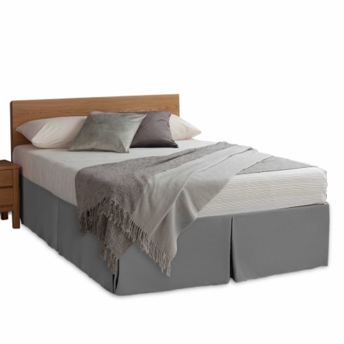 Lux Decor Collection Microfiber Pleated Bed Skirt 16 Tailored Drop