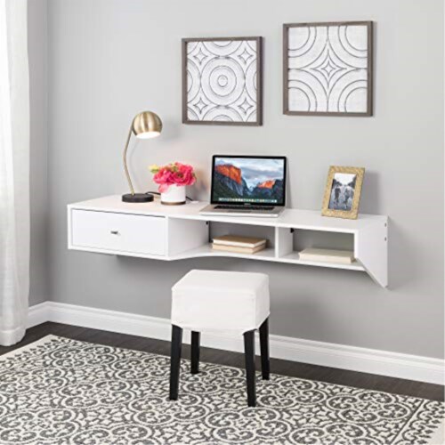 Prepac floating desk white store