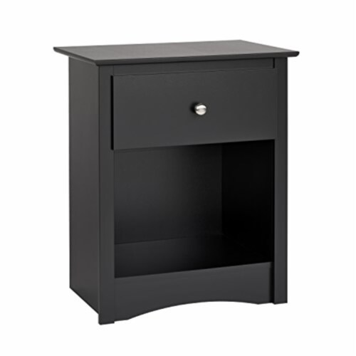Prepac Sonoma 1 Drawer Tall Nightstand in Black 1 Fred Meyer