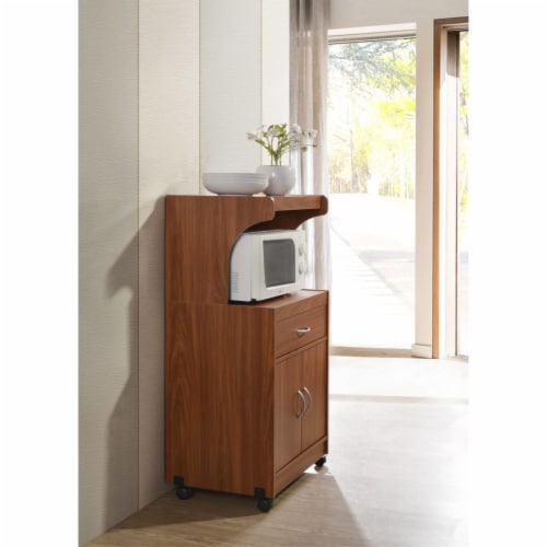 Modern Indoor Furniture Microwave Kitchen Cart cherry 1 unit Fry s Food Stores