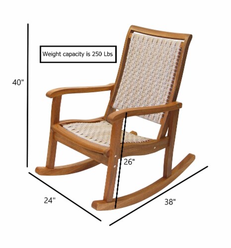 Outdoor Interiors Ash Wicker Eucalyptus Rocking Chair 1 Ralphs