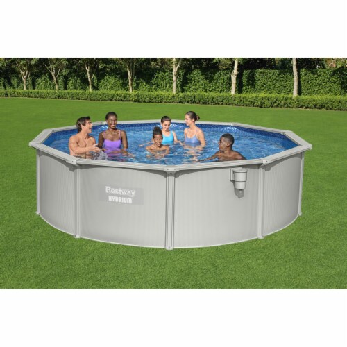 Bestway Hydrium 15' x 48 Round Steel Wall Above Ground Swimming Pool ... Bestway Hydrium 15' x 48 Round Steel Wall Above Ground Swimming Pool ...
