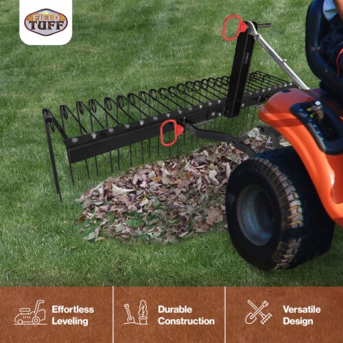 Field Tuff 3 Point 72 Inch Durable Powder Coated Steel Pine Straw Rake Black 1 Piece Fred Meyer