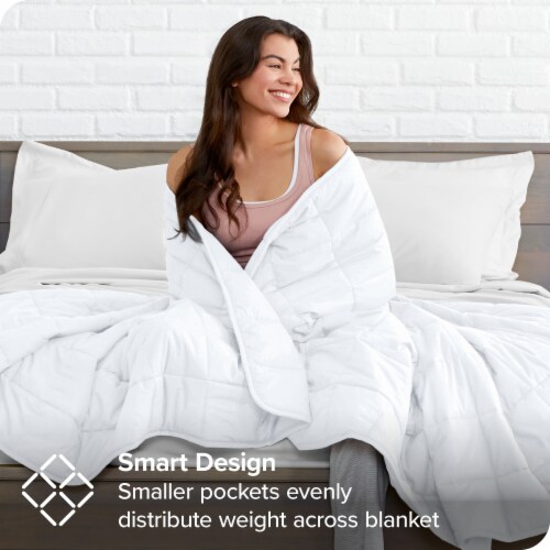 Bare Home Weighted Blanket 60 x 80 22 lbs Cotton White 60 x 80 22 lbs Smith s Food and Drug