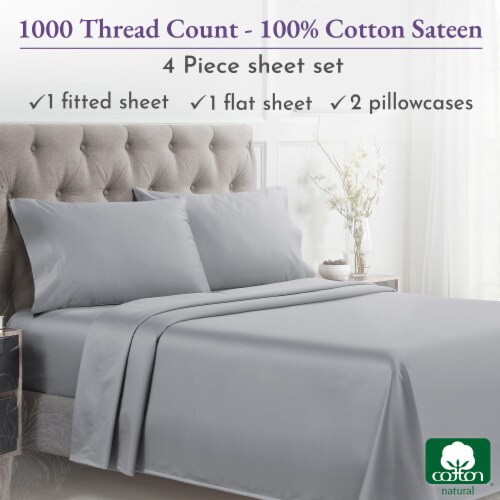 California Design Den Luxury Sheet Set 1000 Thread Count 100 Cotton