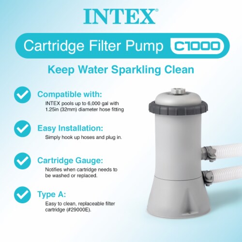 INTEX C1000 Krystal Clear Pool Filter Pump Type A Pool Filter Cartridges 2 Piece Gerbes Super Markets