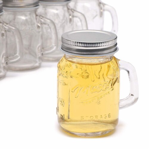24 Pack Ball Clear Mason Jars 4 Oz With Lids And Handles For Wedding Favors Pack Fred Meyer