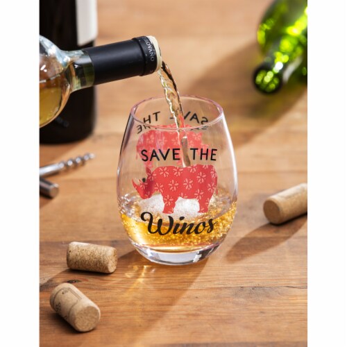 Evergreen 17 Oz Stemless Wine Glass W Box Save The Winos One Size