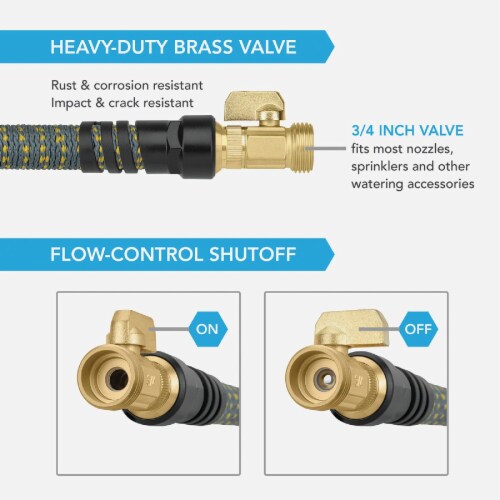 Hydrotech 5 8 In X 100 Ft Expandable Burst Proof Hose Yellow 8991c3