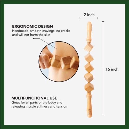 Tada Natural Beauty Wooden Cubed Massage Roller 1 Kroger