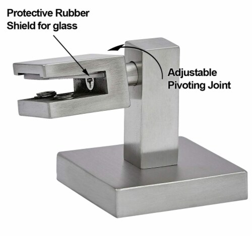 Hamilton Hills Square Pivot Mirror Brushed Silver Hardware Tilting Anchors 0.79 H 4.53 L 4.92 W Foods Co